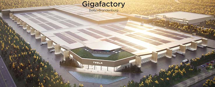 Tesla's German plant without power after pylon fire