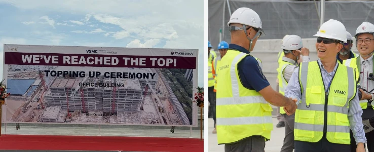 VSMC marks construction milestone at new wafer fab site in Singapore
