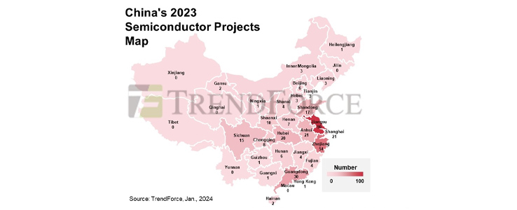 350+ new Chinese semiconductor industry projects in 2023